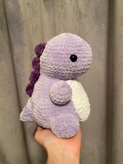 Lavender The Purple Dinosaur 7 Inch Tall Crochet Dino Plush