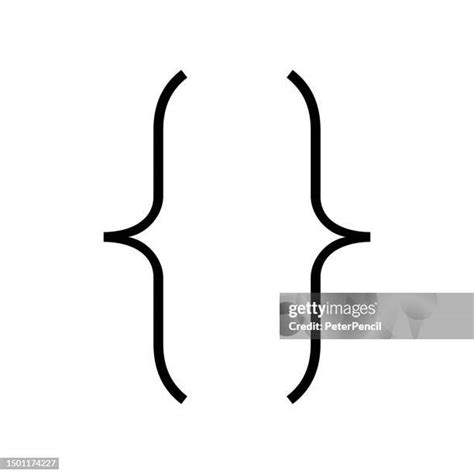 Text Brackets Abstract Vector Icon Braces Curly Brackets High Res