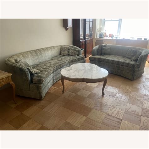 Cloverleaf Coffee Table With A Marble Top Aptdeco