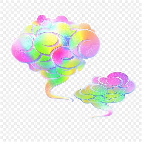 화려한 그라데이션 구름 일러스트 색상 변화도 상서로운 구름 구름 Png 일러스트 및 Psd 이미지 무료 다운로드 Pngtree