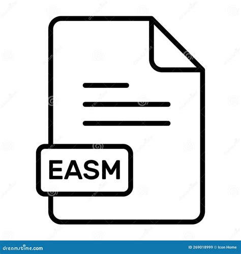an amazing vector icon of easm file editable design stock vector