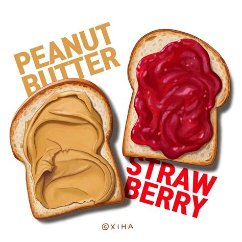 Xiha On Instagram 땅콩버터 Vs 딸기잼 당신의 선택은🤔🔥 음 오늘은 딸기잼🍓 😋