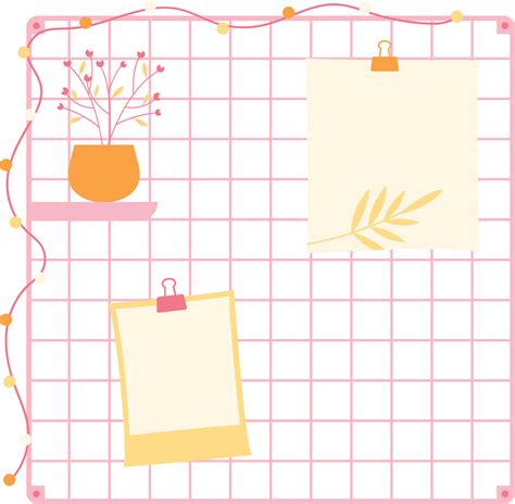 Illustration Of A Memo Pad With A Flower In A Vase 24453405 Vector Art At Vecteezy