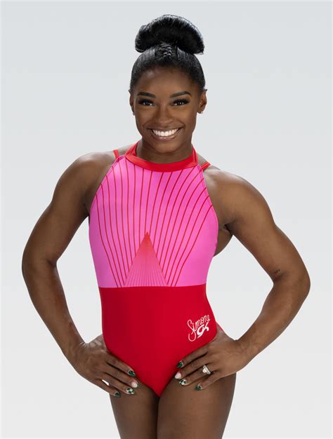Simone Biles Scarlet Stardom Tank Leotard Rosy Cheeks Wisconsins