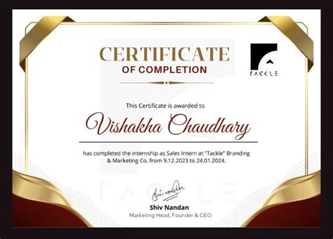 Vishakha Chaudhary On Linkedin Tackle Internship