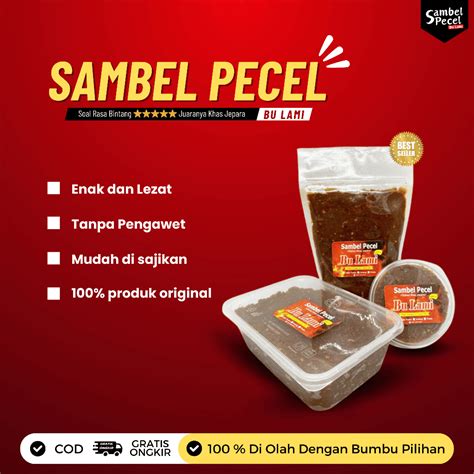 Jual Sambel Bumbu Pecel Bu Lami Berat 1 Kg Shopee Indonesia