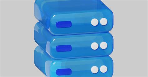 Blue Network Data Storage Stack 3d Incl Blue And Data Envato