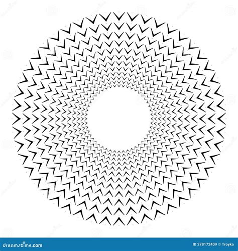 abstract geometric radial circular ticks and dots pattern stock vector
