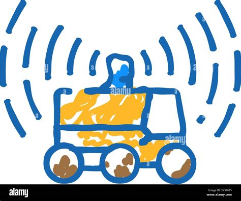 Lidar Sensors Autonomous Delivery Icon Doodle Illustration Stock Vector
