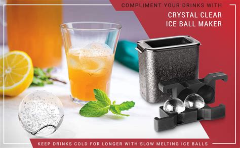Buy Karp Crystal Clear Ice Ball Maker 2 35 Inch Large Round Clear Ice