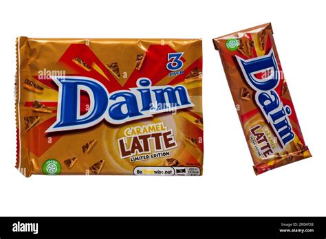 Pack Of Limited Edition Daim Caramel Latte Chocolate Bars With One
