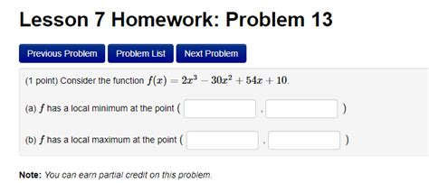 solved lesson 7 homework problem 13 previous problem