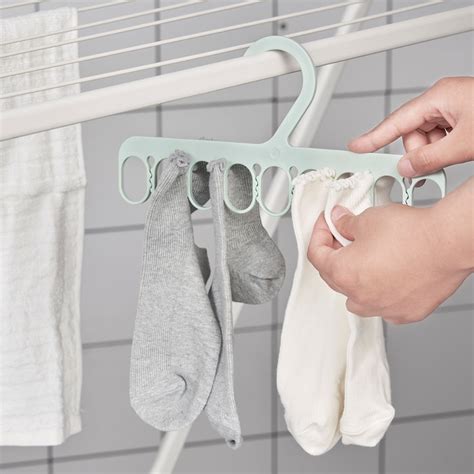 Slibb Hanger With 8 Grip Clips Green Ikea