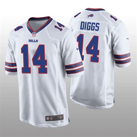 Buffalo Bills Stefon Diggs White Jersey Game Mens Katinatsports Store