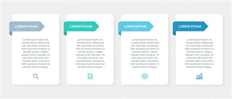 premium vector arrow process workflow infographic template with 4 steps