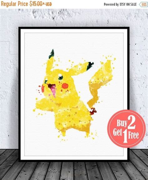 Big Sale Pokemon Pikachu Print Pokemon Art Pokemon Print Pokemon Decor Pokemon Poster