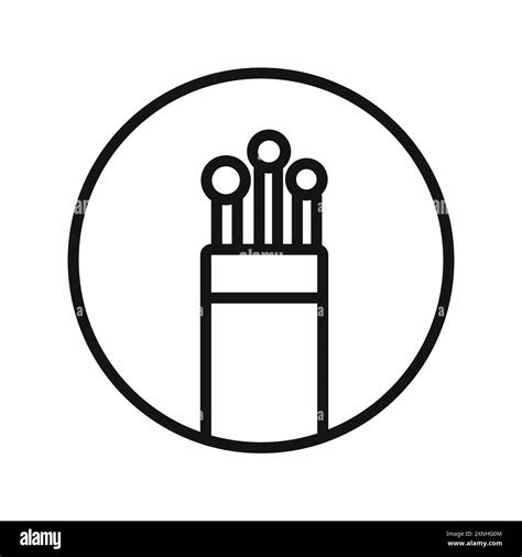 Fiber Optic Cable Icon Linear Vector Graphics Sign Or Symbol Set For Web App Ui Stock Vector
