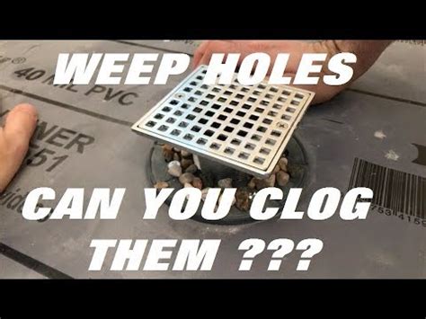 Shower Drain Weep Holesexplained Youtube