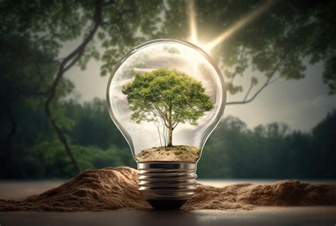 Premium Photo A Light Bulb With A Tree Inside It