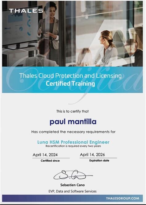 Paul Mantilla Msc Cissp Cism On Linkedin Just Got My Second Certification In Cryptographic