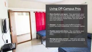 Proscons Of Living On Or Living Off Campus Pptx