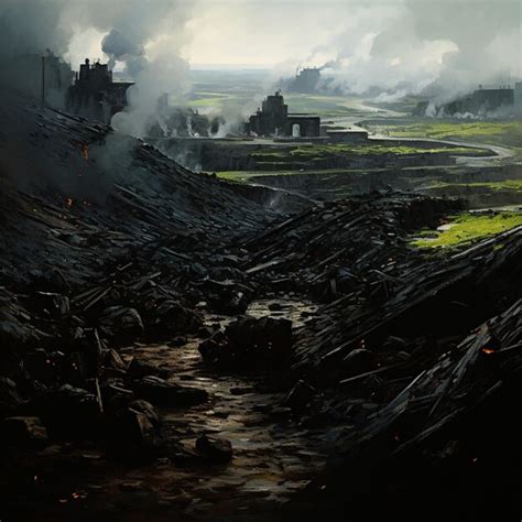 Premium Photo Illustration Of Pours Coal In Huge Piles Some Green