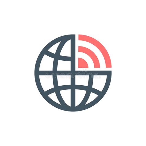 Global Wireless Internet Connection Icon Sign For Mobile Concept And Web Design World Wifi