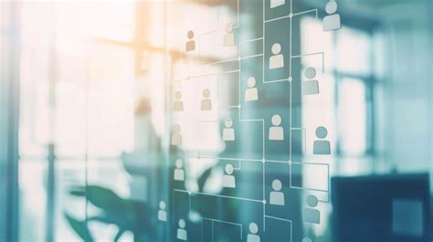 Abstract Illustration Of A Flowchart With Connected Nodes And Icons Placed Against A Modern