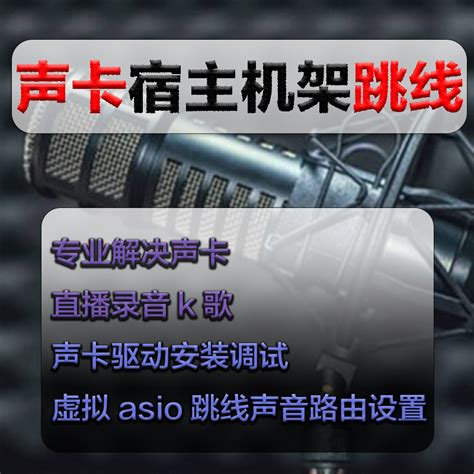 声卡虚拟asio跳线机架电音变声直播录屏电脑音频调音路由远程调试虎窝淘