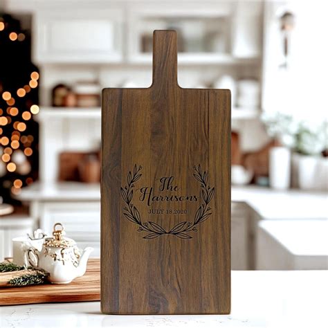 Engraved Wood Cutting Board Personalized Wedding Anniversary T Etsy
