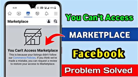You Cant Access Marketplace On Facebook How To Access Marketplace On Facebook Youtube