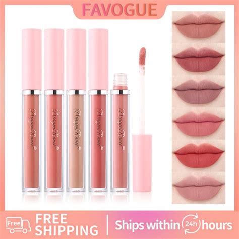 Dragon Ranee Awet Tahan Air 12 Warna Riasan Lipstik Bibir Matte Beludru Tahan Lama Glasir Bibir