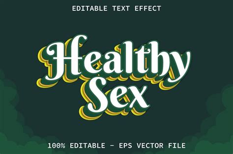 Premium Vector Healthy Sex Cartoon Style Editable Text Effect