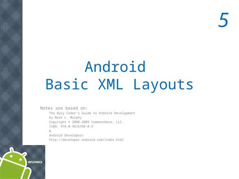 Pptx Android Chapter05 Xml Layoutspptx Dokumentips