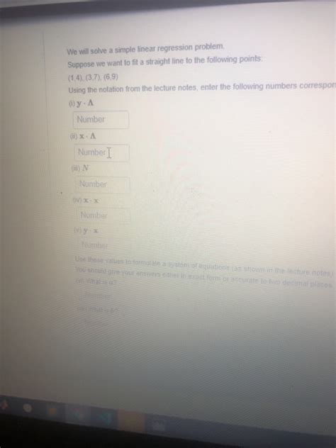 Solved We Will Solve A Simple Linear Regression Problem Chegg Com