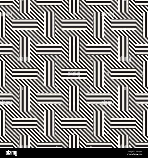 Vector Seamless Pattern Modern Stylish Interlacing Lines Texture Geometric Striped Ornament