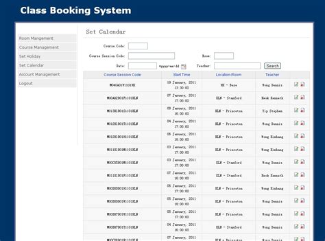 Class Booking System Ben Lee Profile