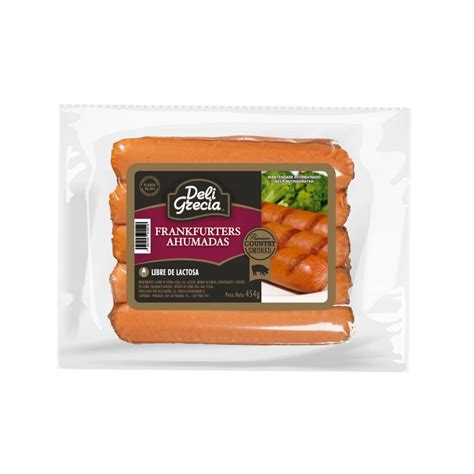 Salchicha Frankfurter En Paquete De 454gr Deligrecia