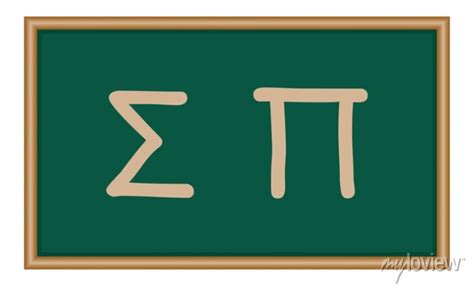 Sigma And Pi Symbol Summation And Product Notation Greek Alphabet Posters For The Wall