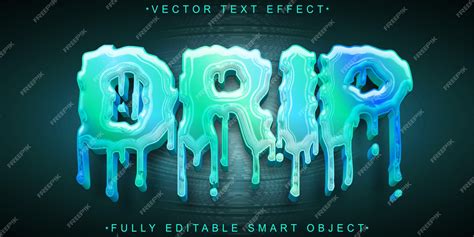 Premium Vector | Blue Drip Vector Fully Editable Smart Object Text Effect