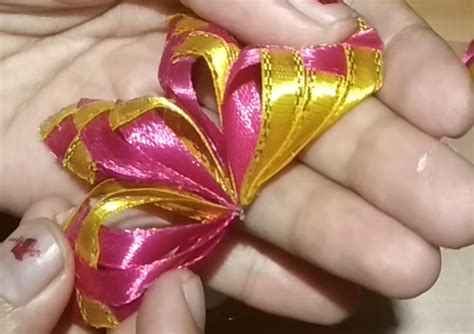 Tutorial Pembuatan Bunga Dari Pita Satin Dengan Motif Anyaman Tutorial Sulam Pita