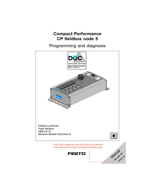 Cp Fieldbus Node 5 Programming And Diagnosis