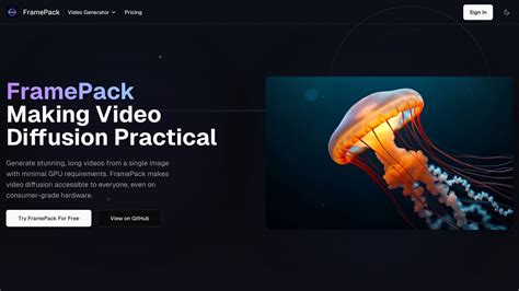 Framepack Video Generator Thejo Ai
