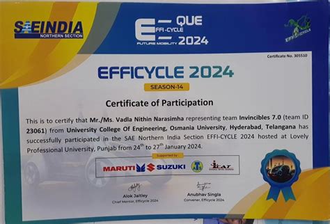 nithin narasimha vadla on linkedin efficycle effique saenis