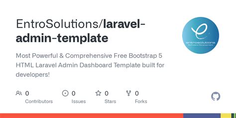 Github Entrosolutionslaravel Admin Template Most Powerful And Comprehensive Free Bootstrap 5