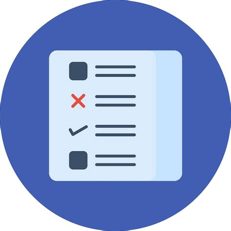 체크리스트 평평한 일러스트 프리미엄 벡터