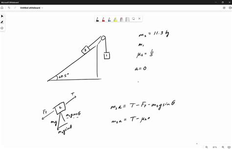 Solved Two Blocks Are Connected By A Massless Rope Over A Massless Frictionless Pulley As