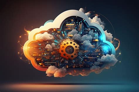 Premium Photo An Ai Generated Illustration Of A Cloud With Data