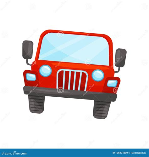 Jeep Front View Outline Icon Can Be Used For Web Logo Mobile App Ui Ux Cartoon Vector