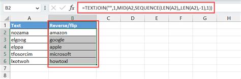 5 Ways To Reverse Text In Microsoft Excel How To Excel